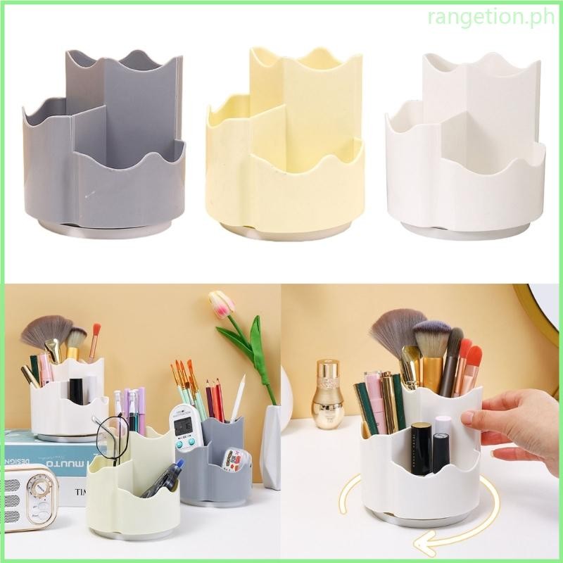 RAN Desk Organizer Rotating Pen Pencil Holder Cute Desktop Stationary ...