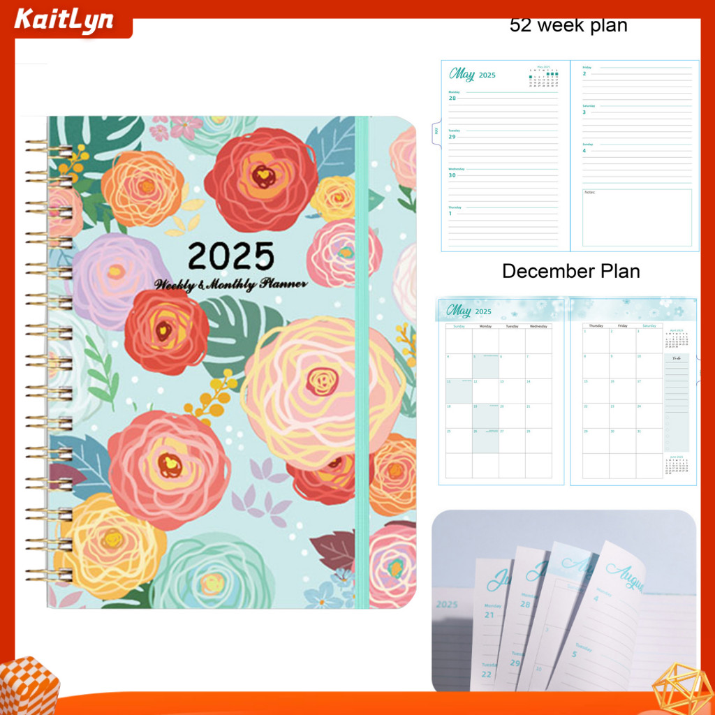 Teachers Students Academic Planner 2025 Planner with Flexible Cover ...