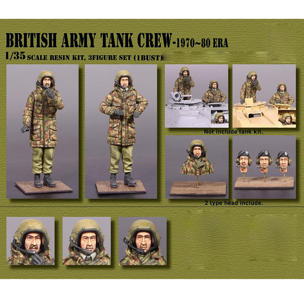 1/35 British Army Tank Crew, Resin Model figure soldier, Military ...