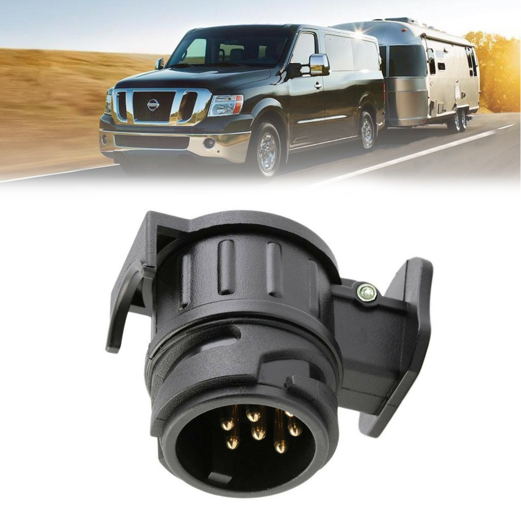 1 Pcs Durable 13 To 7 Pin Plug Adapter Trailer Connector Towbar Towing ...