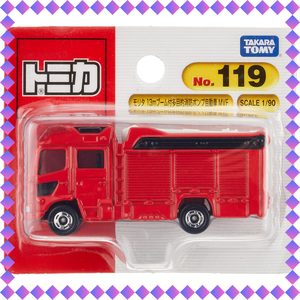 Takara Tomy "Tomica No.119 Morita 13m Boom Multipurpose Fire Pump Fire Truck MVF (Bliss ...