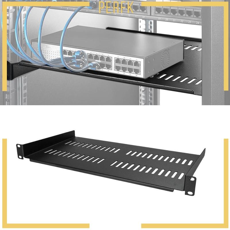 [Perfk] 1U Server Rack Shelf Server Bracket for Network Cabinet ...