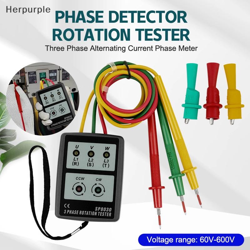 HER 3 Phase Alternating Current Phase Meter Phase Detector Rotation ... HER 3 Phase Alternating Current Phase Meter Phase Detector Rotation ...