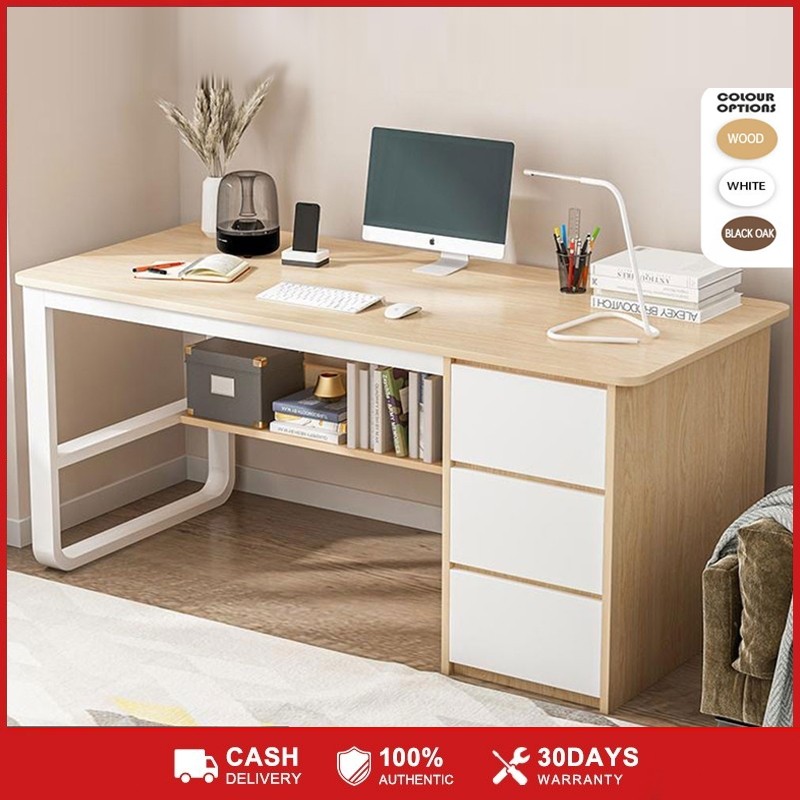 Study desk with U-shaped legs, Computer desk with drawers, study desk ...