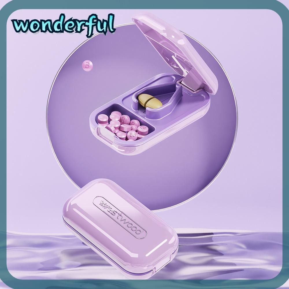 WONDER Pill Cutter, 2 In 1 Small Pill Splitter, Flip Cover With ...