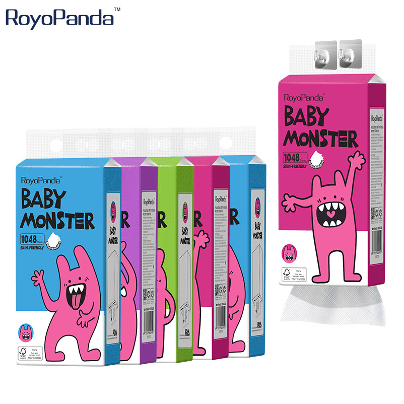 【6 Packs】RoyoPanda Tissue Hanging Tissue 4 ply Embossed Tissues | 4D ...