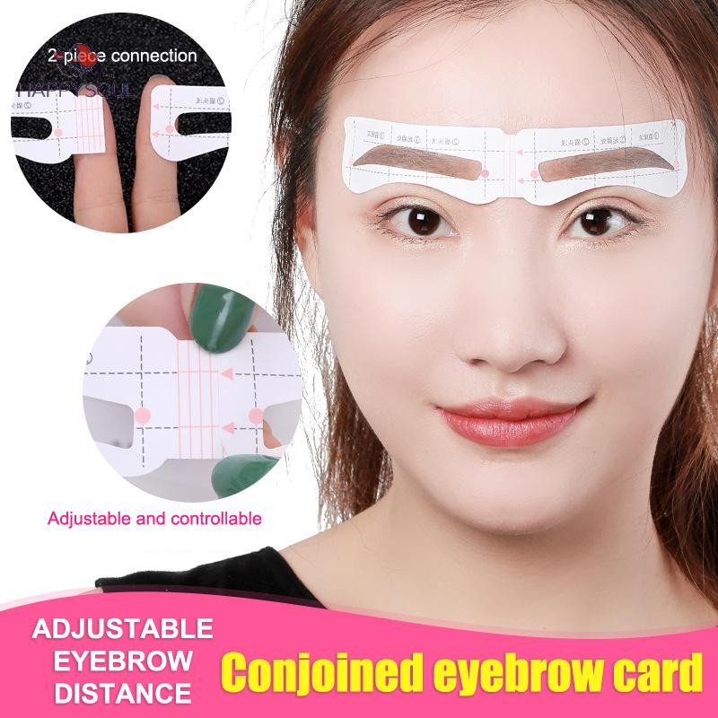 New Set Eyebrow-shaped Lazy Drawing Eyebrow Card Quick Eyebrow Sticker ...