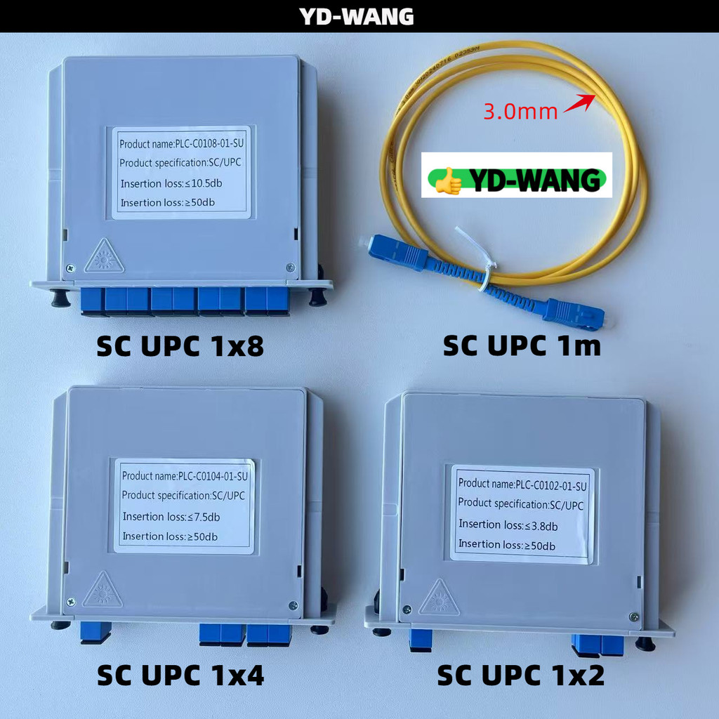 Fiber Optic PLC splitter SC UPC 1x2 1x4 1x8 SM Cassette Insertion Type ...