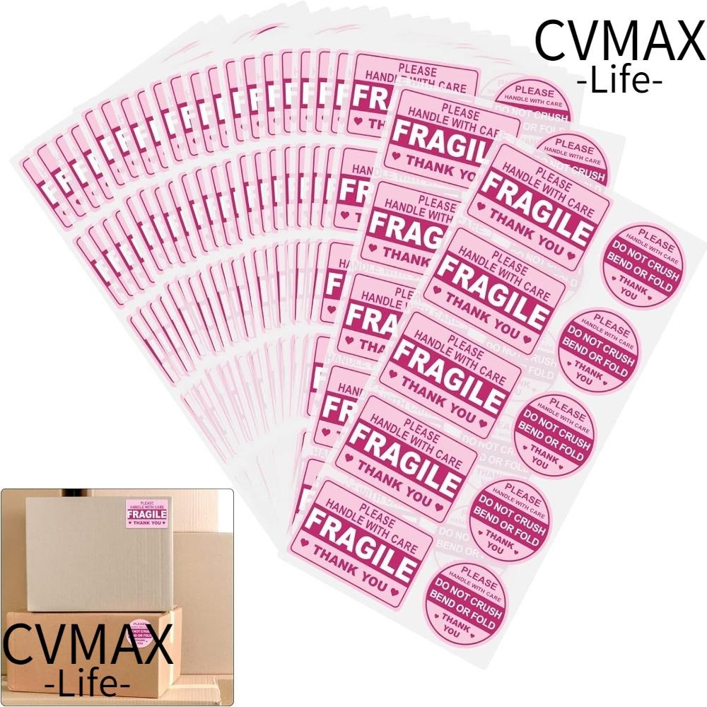 CMAX 100PCS Label Sticker, Multicolour Paper Fragile and Vulnerable ...
