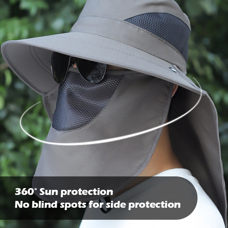 Bucket Hat Hiking Hat Fishing Camping Hat Outdoor Cover Sun Hat Topi ...