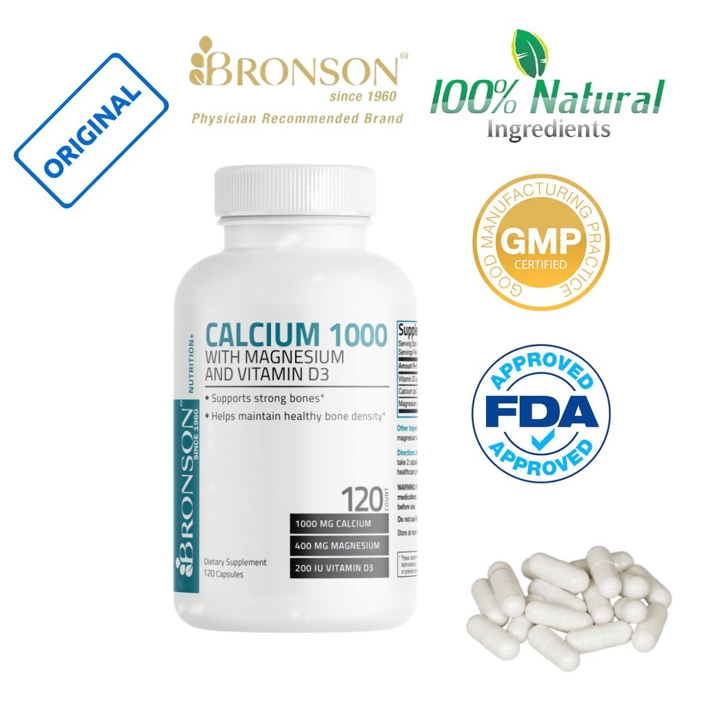 Bronson Calcium Capsules Strengthen Bones, Reduce Menopausal Fracture ...