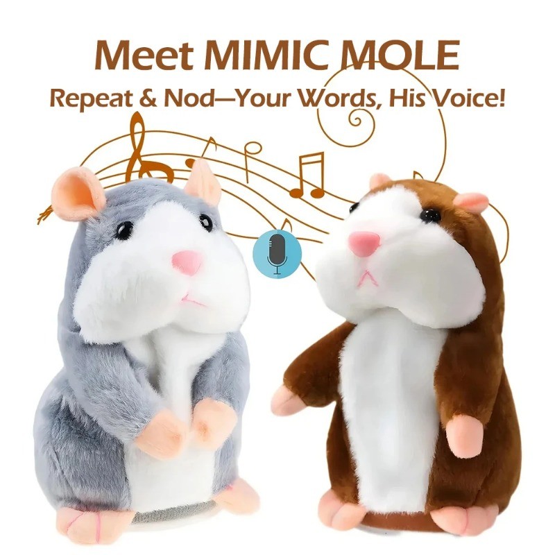 Learn To Imitate Talking Little Hamster Animal Plush Funny Toy Talking ...