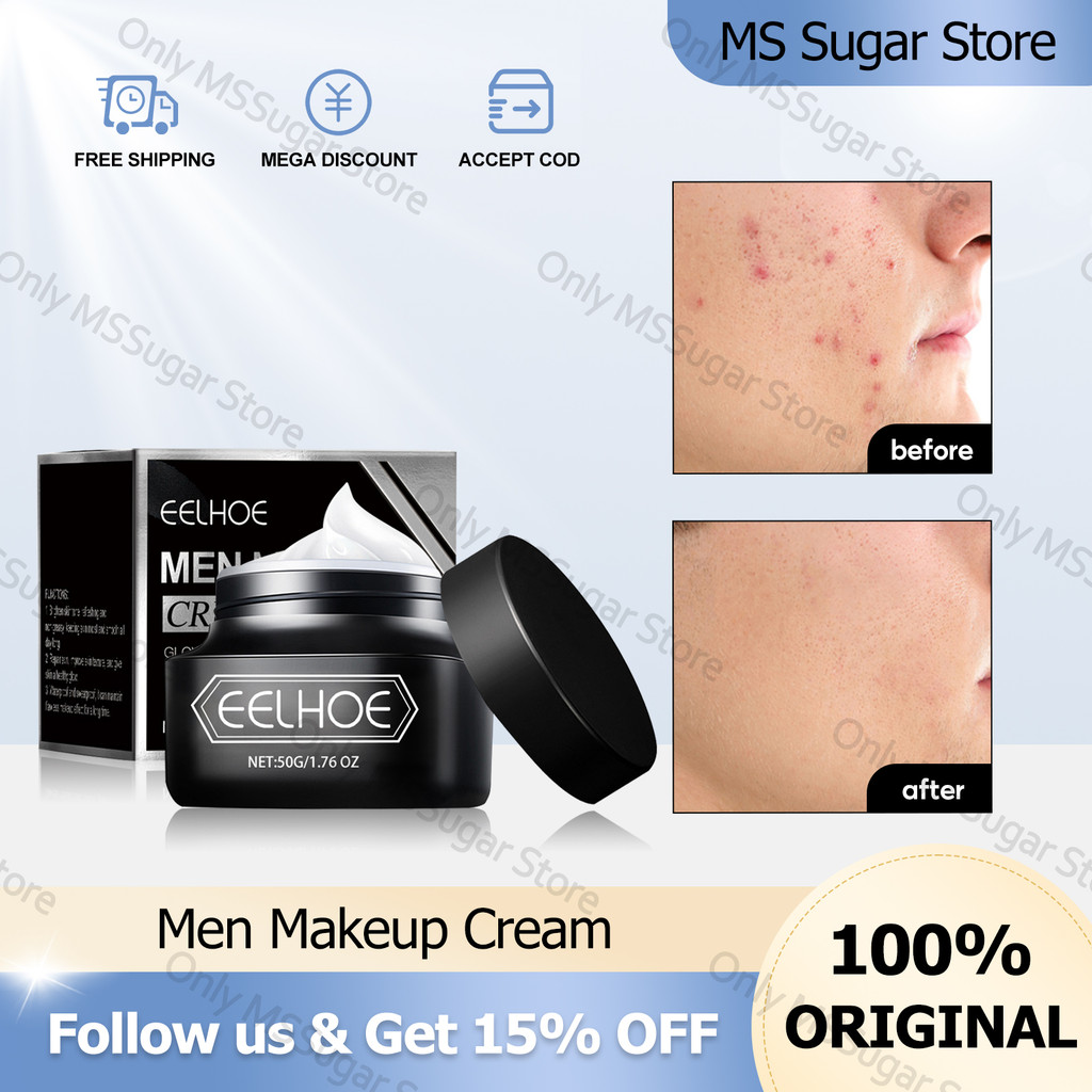 EELHOE Men Make Up Cream 50g Men's Moisturizing Cream Brighten Skin ...