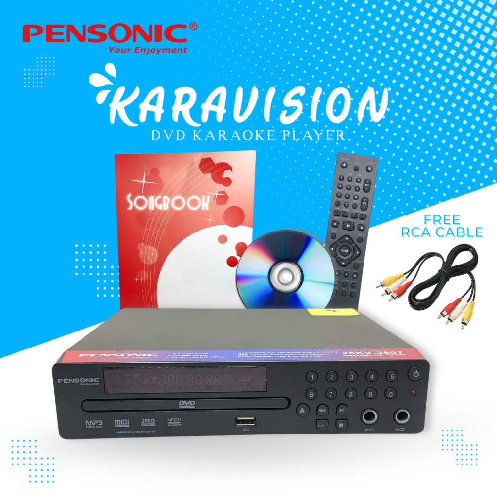 MEO PENSONIC 25KV-2607 KARAVISION TECHNOLOGY Karaoke Dvd Player with ...