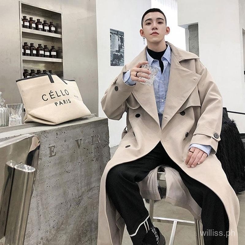 Japanese Style Jacket Handsome Young Man Autumn Overcoat over the Knee ...