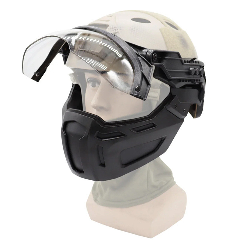Fast Tactical Helmet Half-Face Mask Rail Adapt to Outdoor Tactical ...