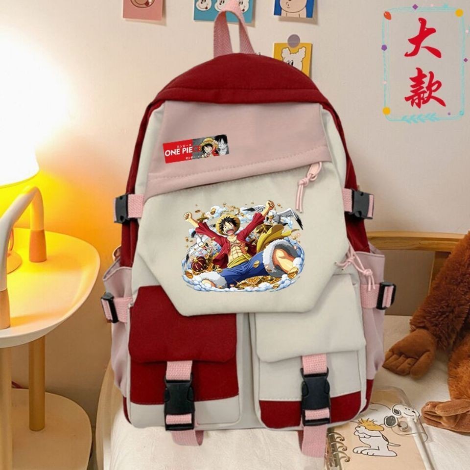 [Hot Sale] One Piece Luffy Sauron Anime Backpack Large Capacity Middle ...