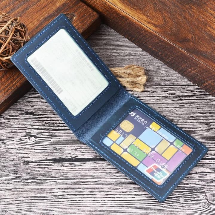 Retro Crazy Horse Leather Driver's License Cover, Genuine Leather ...