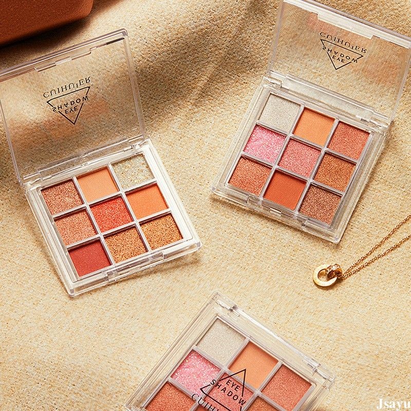 (QXJ)Nine-color transparent matte Acrylic eyeshadow palette with nine ...
