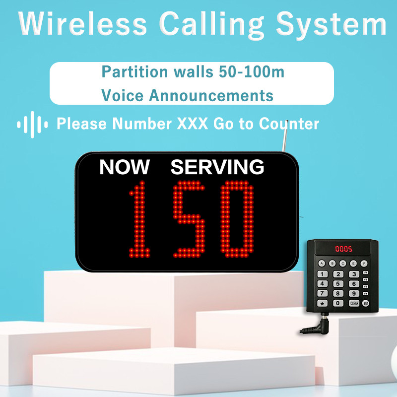 Queue Calling System 3 Digit Waiting Number for Restaurant Hospital ...