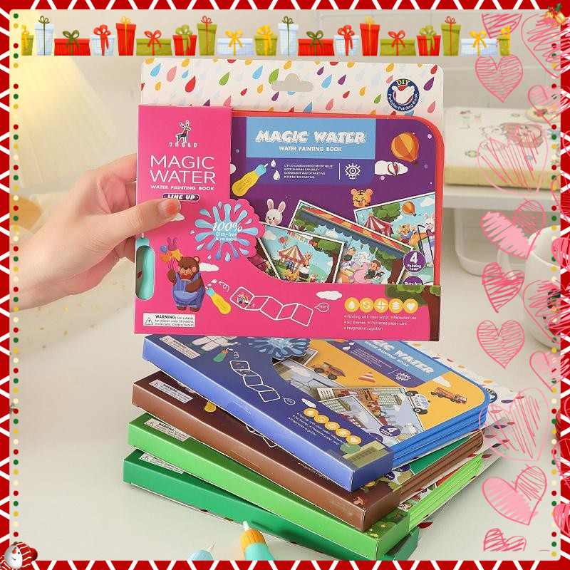 Reusable Magic Pens Xmas Gifts Water Book Magic Water Coloring Kids ...