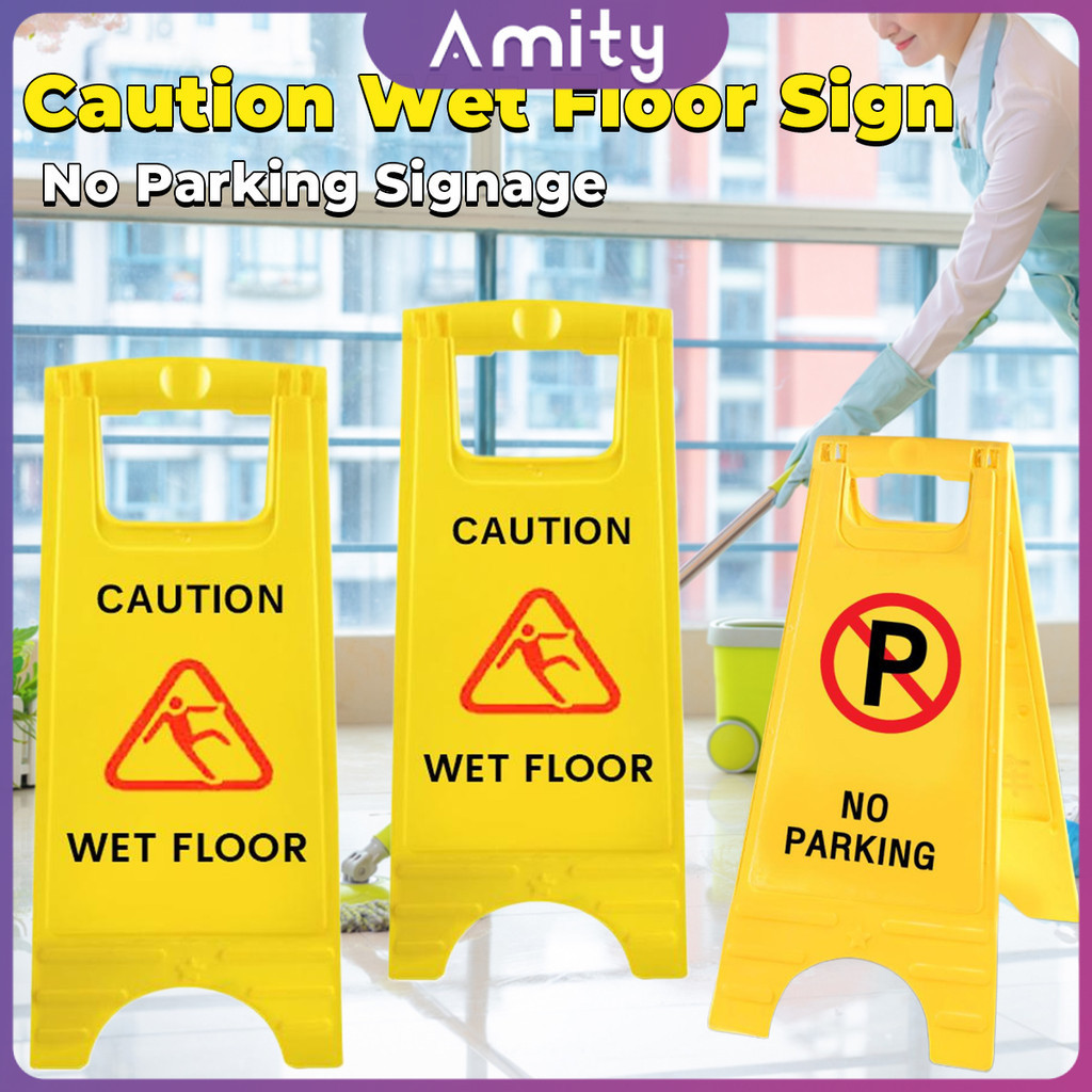 Amity Foldable No Parking Signage Caution Wet Floor Signage Eye ...