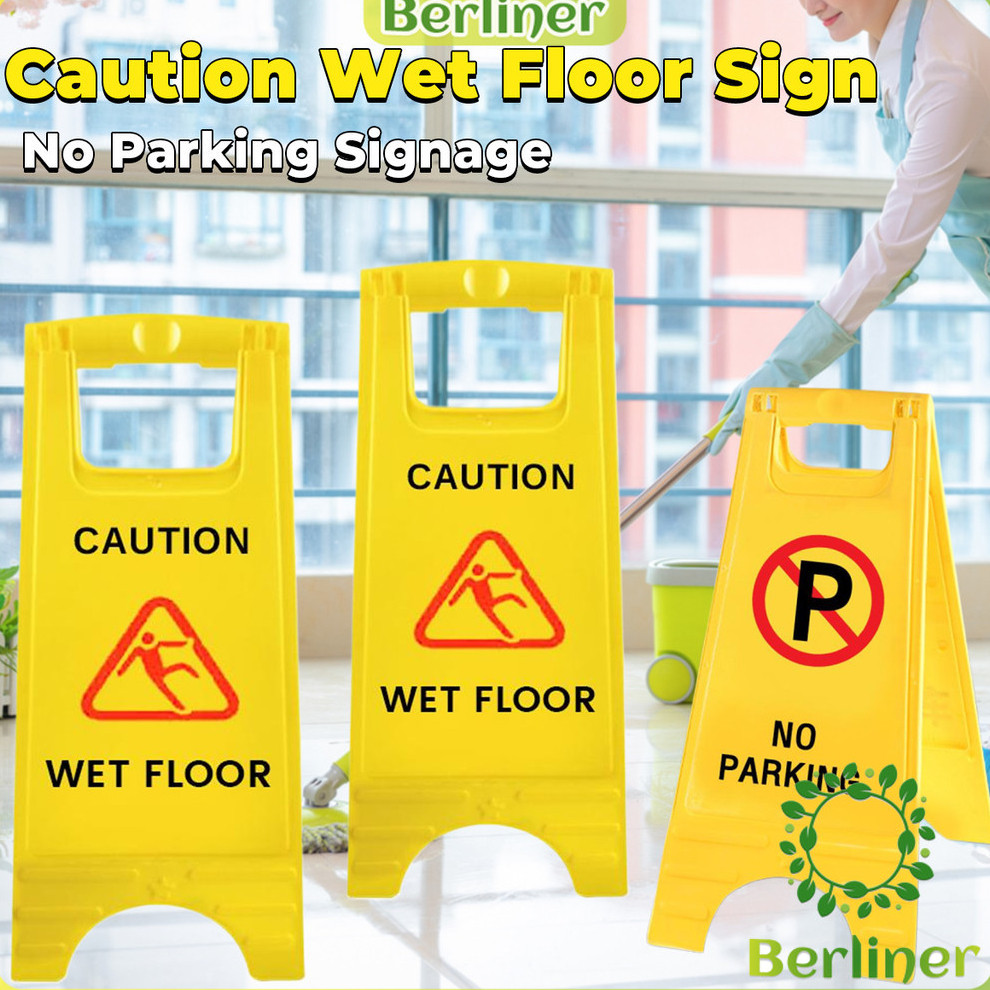 Berliner Foldable No Parking Signage Caution Wet Floor Signage Eye ...