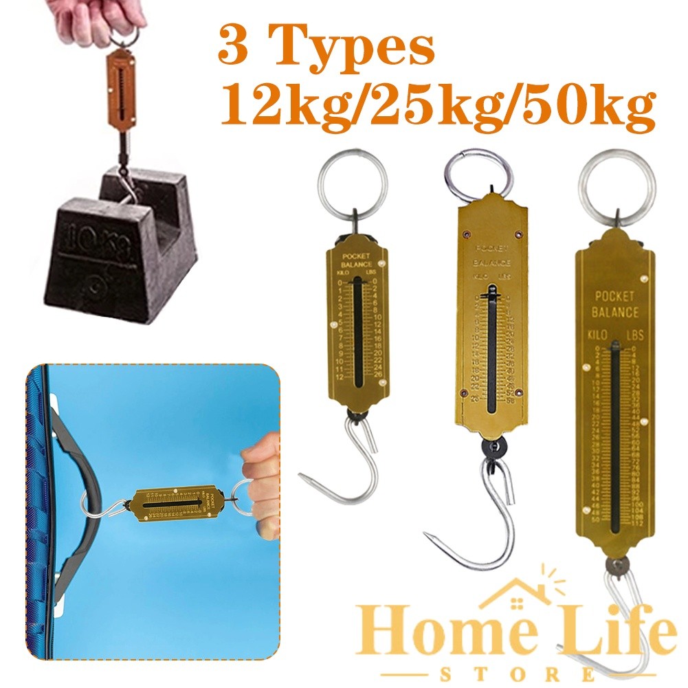 HL 12/25/50kg Spring Scale Pocket Scale Portable Hanging Scale OB Bag ...