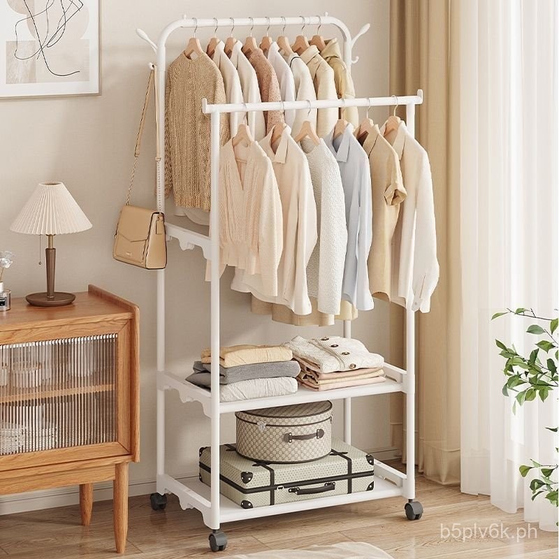 Floor Clothes Rack Bedroom Storage Home Indoor Simple Balcony Air ...