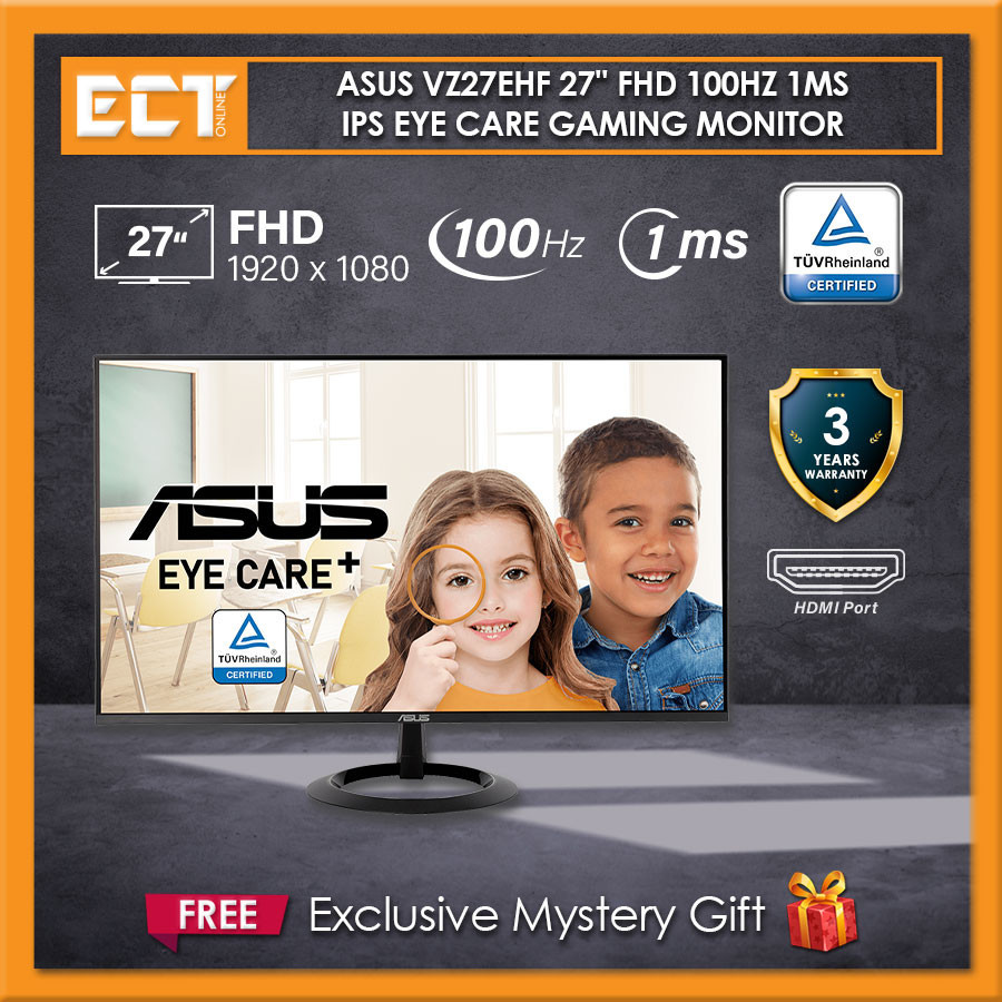 Asus VZ27EHF 27'' FHD 100Hz 1ms IPS Eye Care Gaming Monitor (1 x HDMI ...