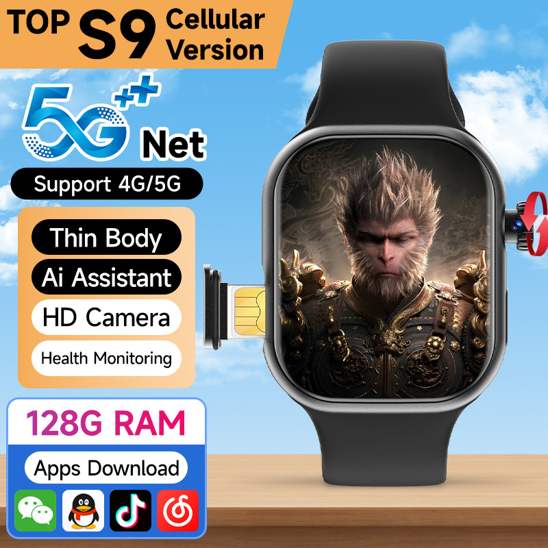 Smart Watch With SIM slot and WiFi BW06 4G/5G Network Cellular Version Android SmartWatch S10 ...