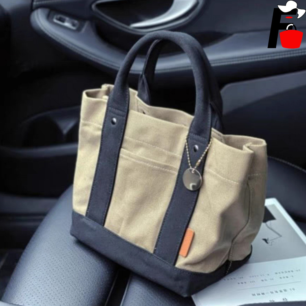 Magnetic Closure Minimalist Style Japanese-Korean Style Canvas Tote Bag ...