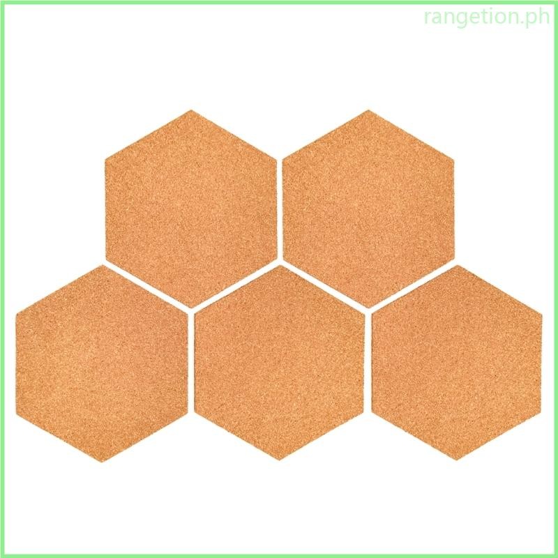 RAN 5PCS Hexagon Cork Notice Board Self Adhesive Cork Board for Photo ...