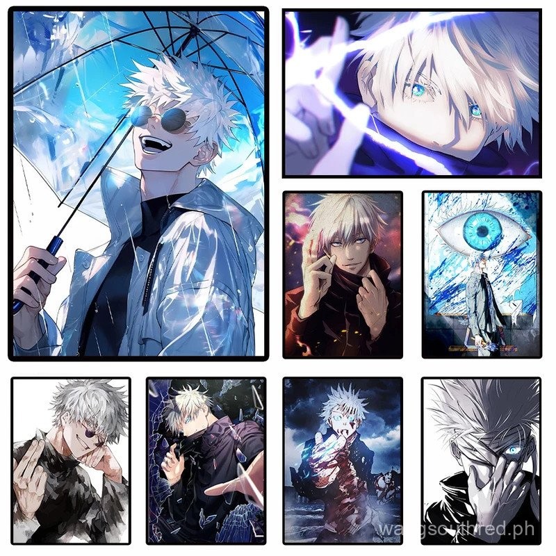 Japanese Anime Jujutsu Kaisen Poster Hot Figure Gojo Satoru Picture ...