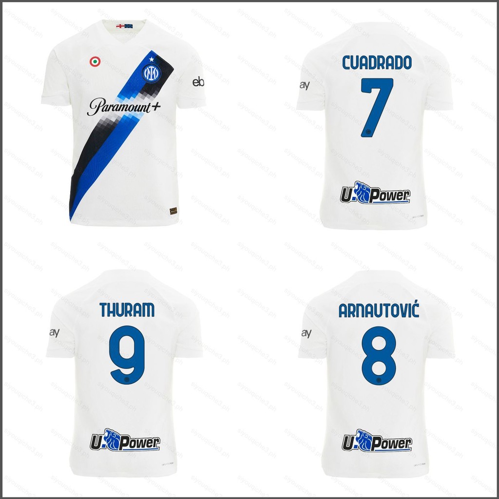 2023-2024 Serie A Inter Milan Cuadrado Arnautovic Thuram away jersey ...