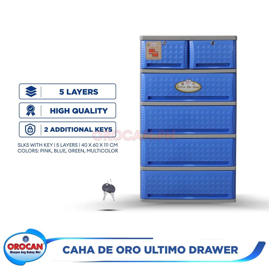 Orocan Caha de Oro Cubico 5 LAYERS Drawers with Lock and Keys | Shopee ...