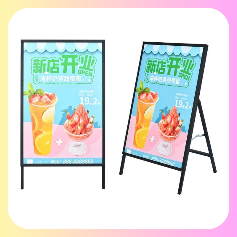 Poster Stand Billboard Display Stand A-Shaped Folding Stand Outdoor ...