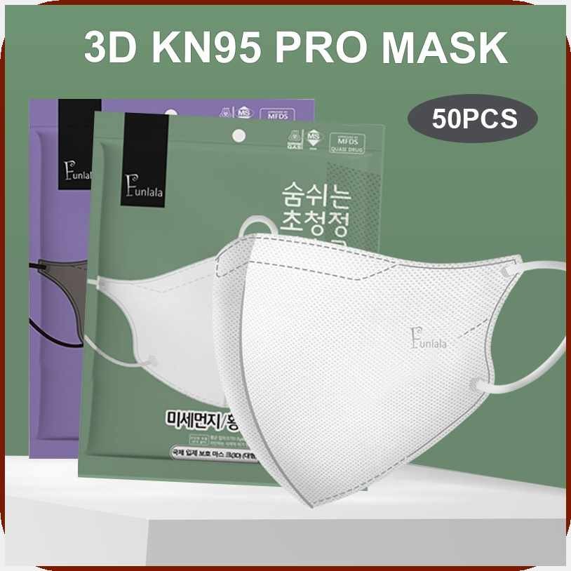 50PCS?S|KN95&wV,Pro!y,Mask!l,3D!K,Faceg-MaskM-4plyF-Korean Adult Mask Duckbill Mask Funlala ...