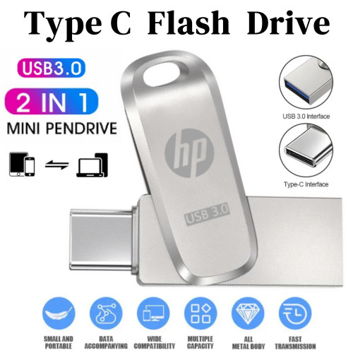HP Otg Pendrive 1TB Usb C Flash Drive 512GB Usb Flash Drive Otg For ...