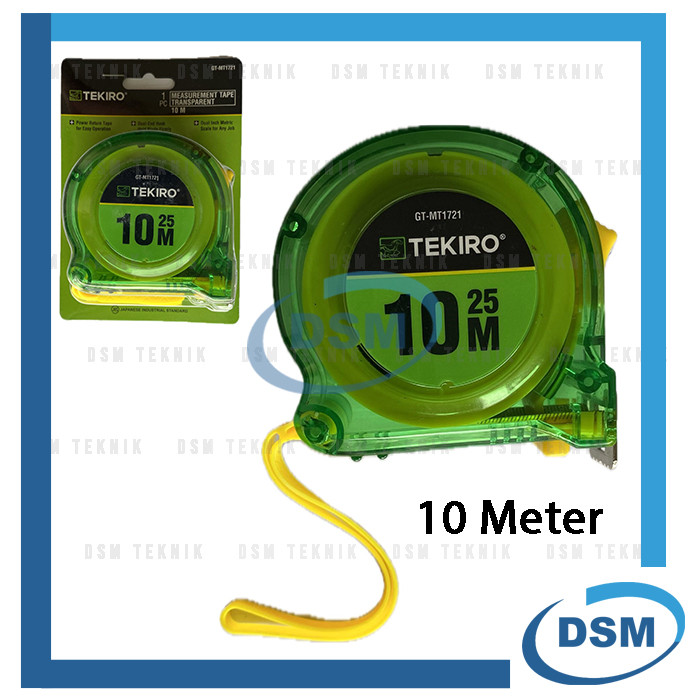 Tekiro METER ROLLER 10 METER TRANSPARENT 10M MEASURING TAPE GT-MT1721 ...