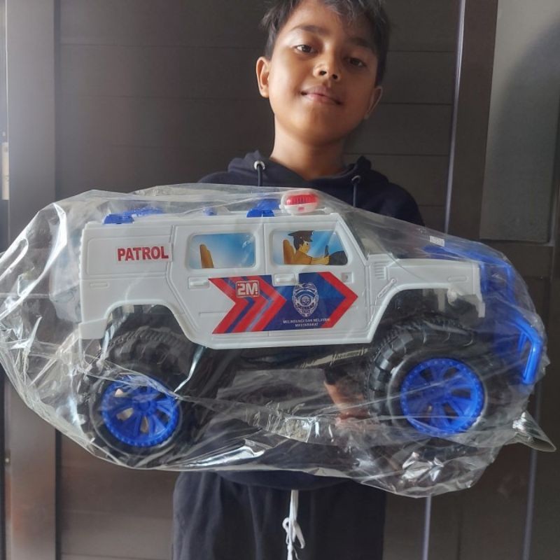 Large Police Patrol Jeep Toy - Jumbo Police Car for Boys | Shopee ...