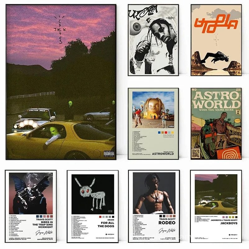 Rapper Travis-Scott Music Album Cover Singer Star Poster Print ...