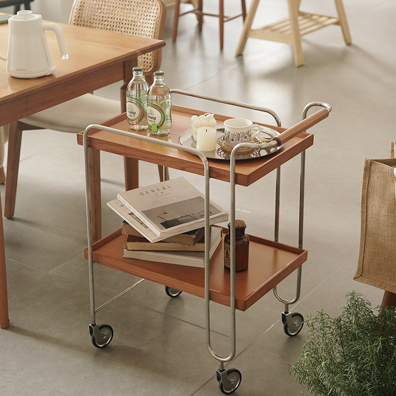 Retro Domestic Living Room Solid Wood Trolley Nordic Removable Sofa ...