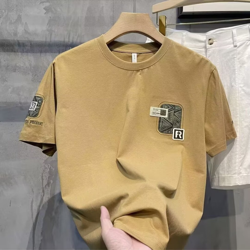 Unique Printed Short-Sleeved T-Shirt Men Summer Korean Version New ...