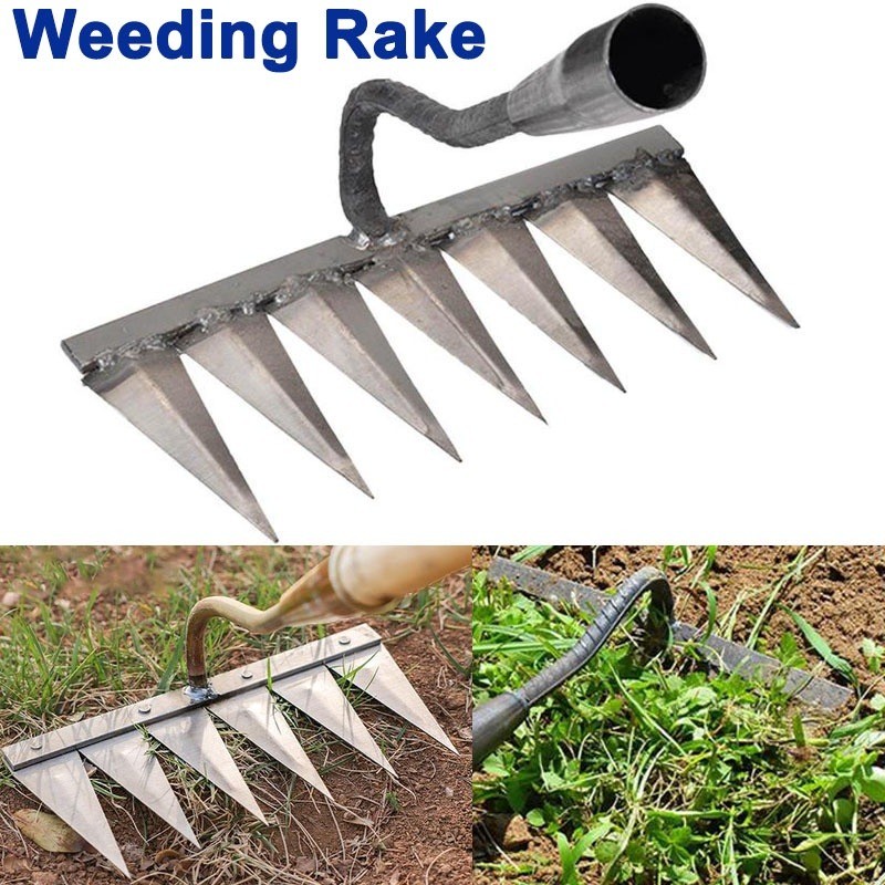 【COD】Gardening Weeding Rake Steel Rake Grasping Raking Gardening Hoe ...