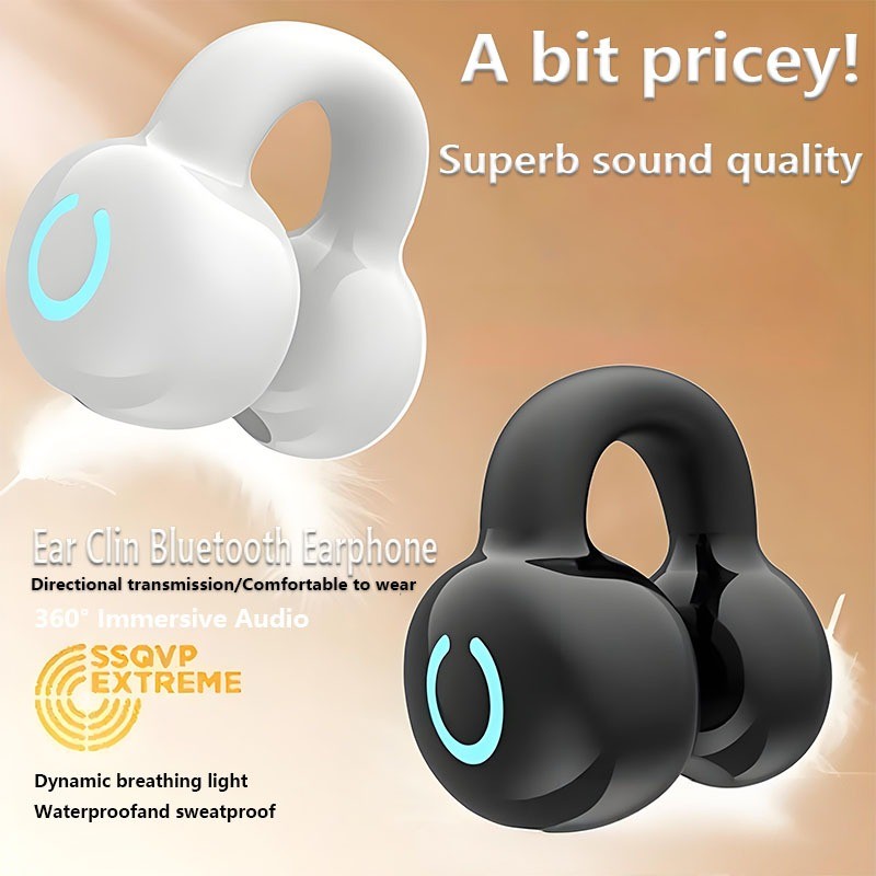 Universal Bluetooth 5.3 Earphone Ear Clip Headphones TWS Wireless ...