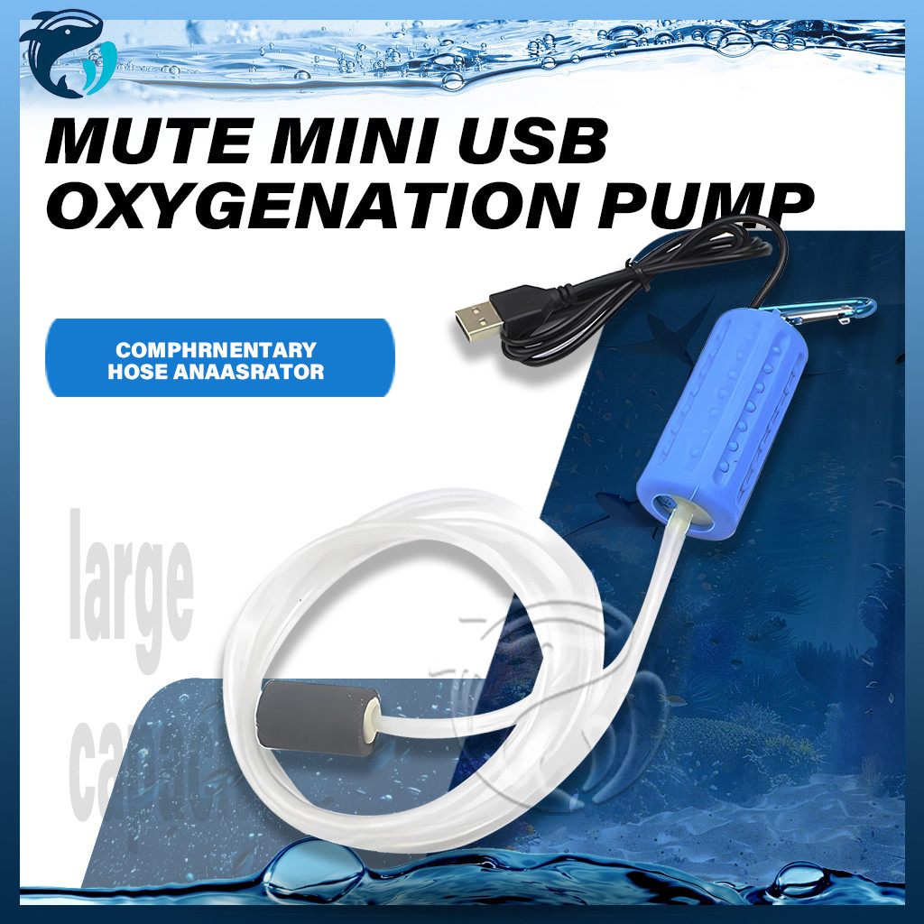 Mini USB Portable Air Pump Aquarium Oxygen Filter Energy-saving and ...