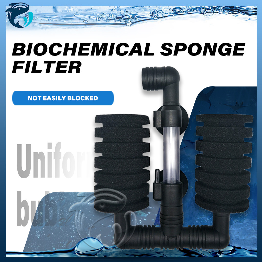 Dual Biological Cotton Filter Aquarium Sponge Filter Fish Tank Air Pump ...