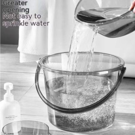 Transparent Timba Plastic Bucket Timba with Dipper and Basin Tabo ...