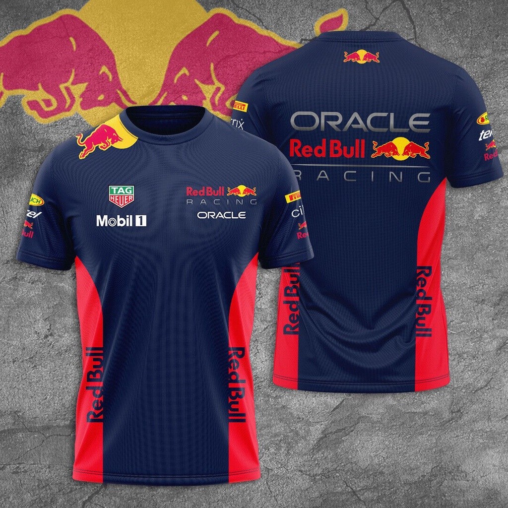 Red Bull Racing T-Shirt 2025 Red Bull F1, Formula 1, Tag Heuer Mobil 1 ...